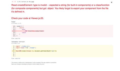 react component not recognized as string or class function