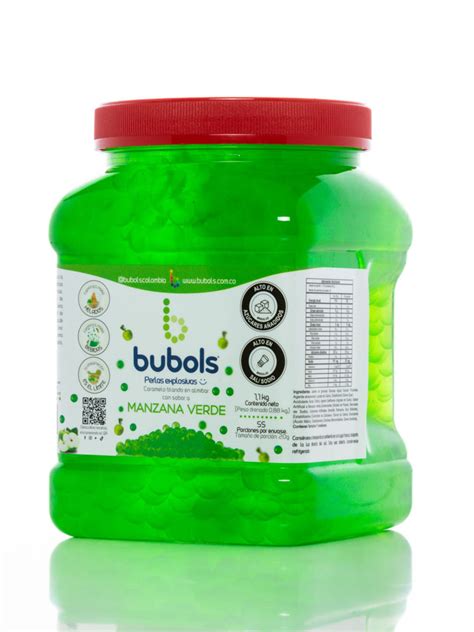Perlas Explosivas Bubols Sabor A Manzana Verde X 1100 G Perlas