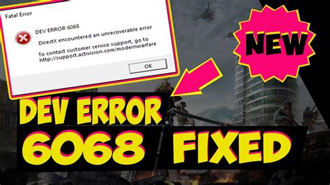 how to fix cod warzone dev error 6068 in windows 10 computer