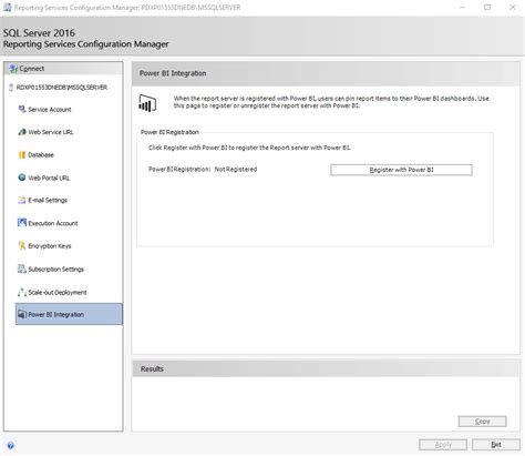 configure sql server reporting services for on premises deployments