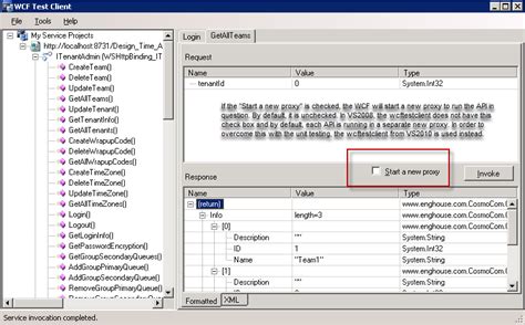 how to use one proxy in javascript ajax using soap the same as wcf test