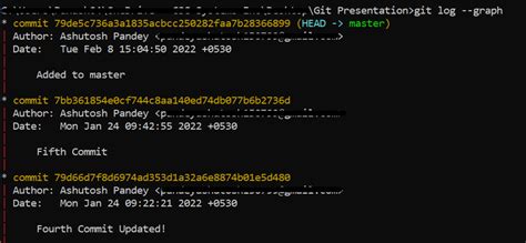 how to use git log to format the commit history geeksforgeeks