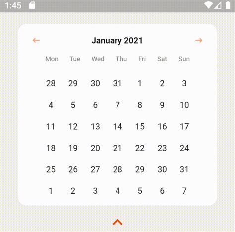 an animated calendar widget written in dart to be used with flutter