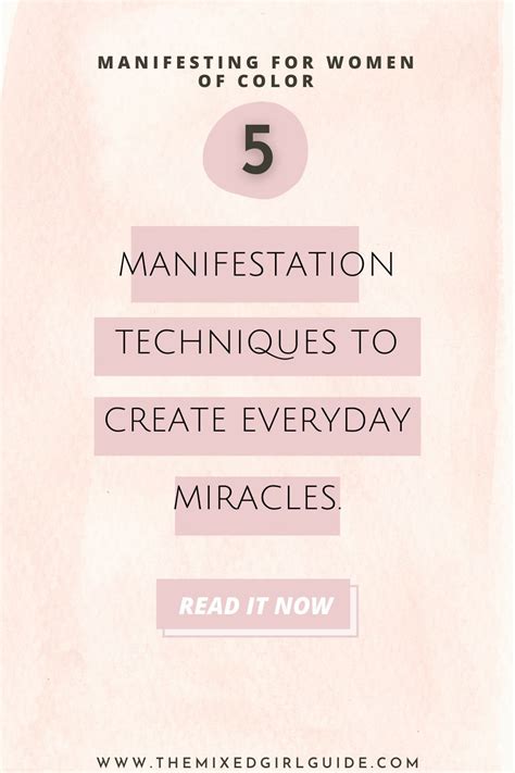 How To Start Manifesting Everything You Want 5 Manifestation Techniques I Use To Create Everyd