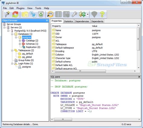 postgresql for windows screenshot and download at