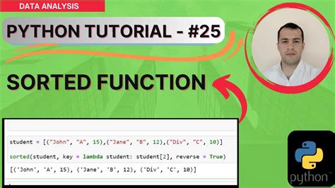python lesson 25 sorted function in python youtube