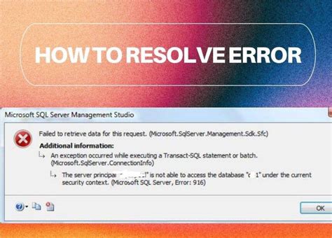 the server principal is not able to access the database master under