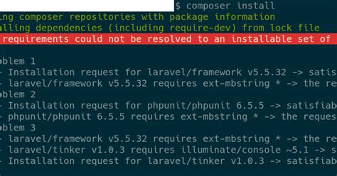 el programador subestándar solve laravel requires ext mbstring in aws
