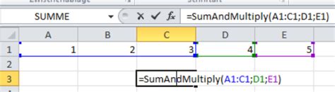 excel compile error while creating a function with multiple