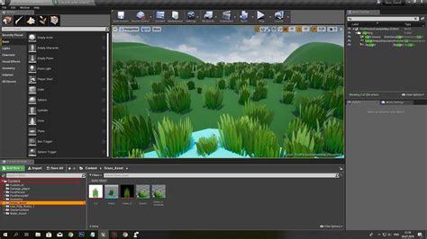 low poly grass unreal engine 4 asset 3d model cgtrader