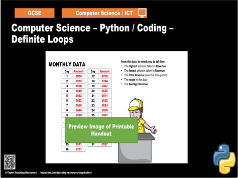 python for definite loops gcse computer science 2 3 full