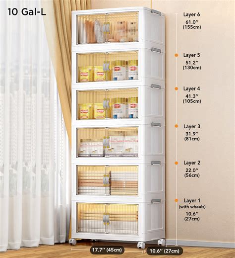 Joybos® Stackable Storage Bins With Lids And Doors