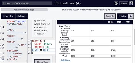 Learn More About Css Pseudo Selectors By Building A Balance Sheet