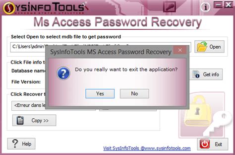 ms access password recovery tool to reset and remove mdb file passwords
