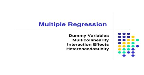 multiple regression dummy variables multicollinearity interaction