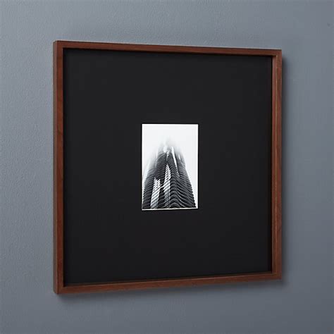 gallery walnut 5x7 picture frame with black mat reviews cb2
