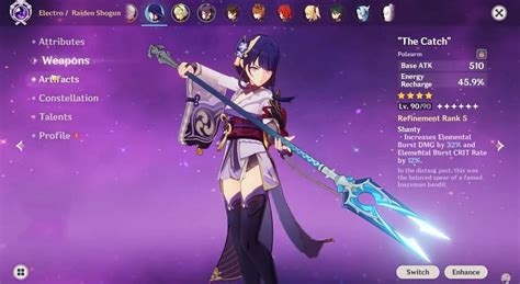 Ascension Materials For The Catch Polearm In Genshin Impact