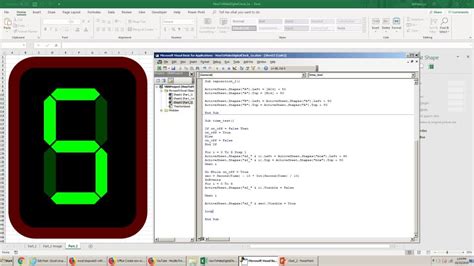 how to make a realistic looking digital clock in ms excel