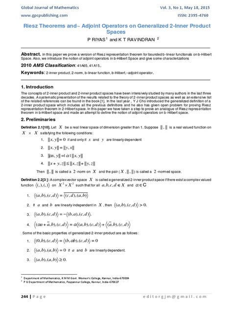 riesz theorems pdf