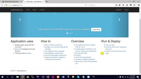 how to create asp net core mvc web application with