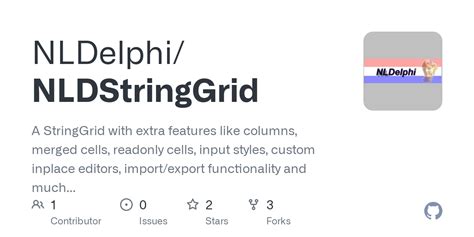 github nldelphi nldstringgrid a stringgrid with extra features like