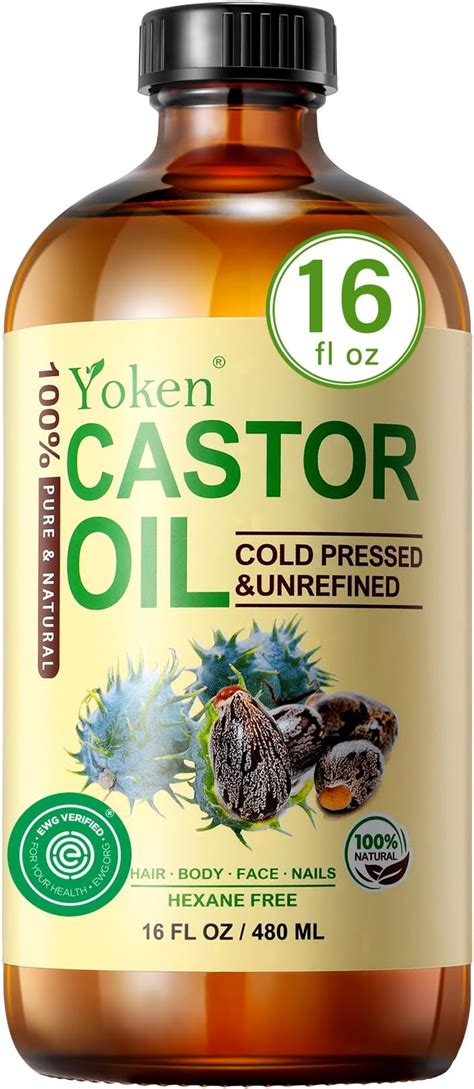 Heritage Store Organic Castor Oil Glass Bottle Cold