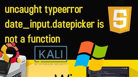 how to fix uncaught typeerror date input datepicker is not a function