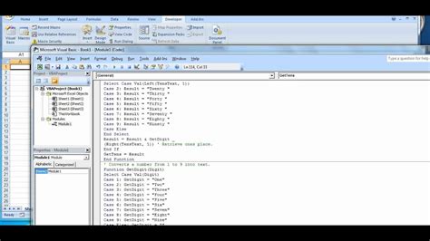 how to create user define function in excel to convert number in to