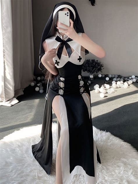 ロングスリットシスターコスプレ【no 1345】 かわいいレディースコスプレ衣装 コスプレ通販lilymoon リリームーン ｜かわいい