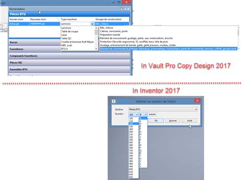 improve the display of numbering scheme lists in vault copy design
