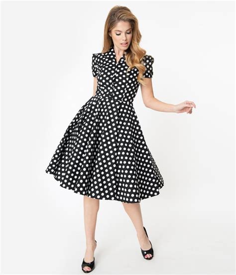 Polka Dot Dresses 20s 30s 40s 50s 60s 1950s Fashion Dresses