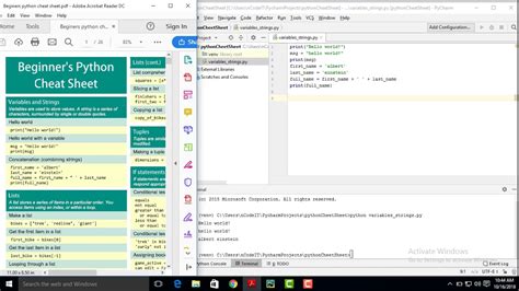 python cheat sheet1 youtube
