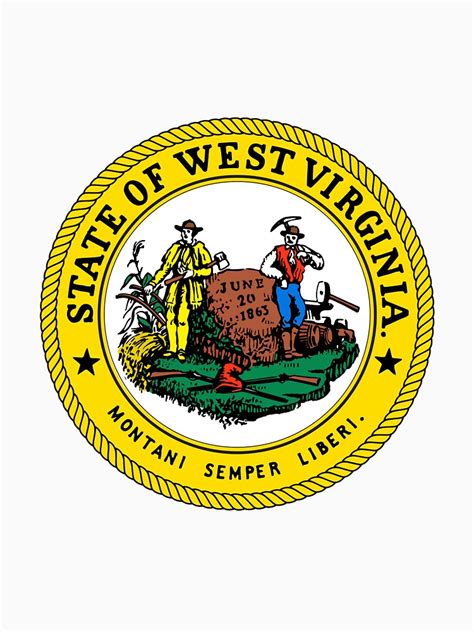 West Virginia State Seal T Shirt By Dloswa01 Redbubble