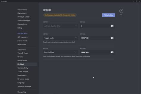 discord mute keybind not working in game discrotx