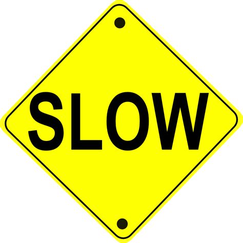 onlinelabels clip art slow road sign