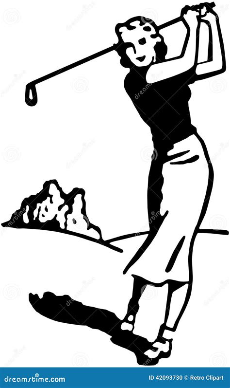 Woman Golfer 4 Stock Vector Illustration Of Golfers 42093730