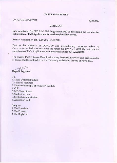 Parul University Admission 2020 Application Form Till 30th Apr