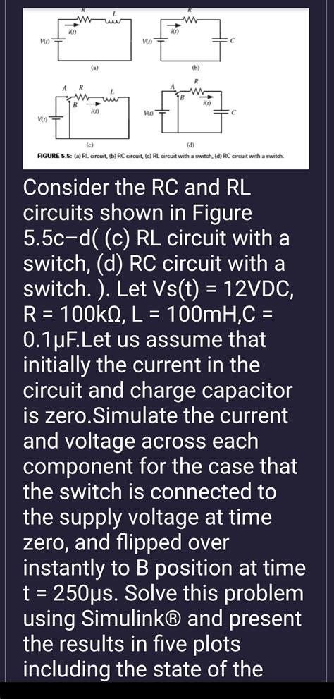 [solved] Consider The Rc And Rl Circuits Shown In Figure 5