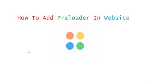 how to add css preloader in website using html css and javascript