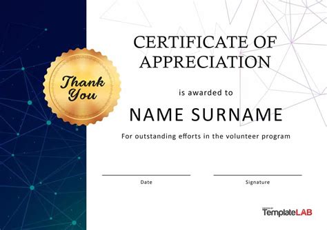 Free Certificate Of Appreciation Templates And Letters With Regard To