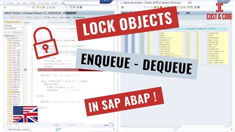 lock objects enqueue dequeue in sap abap [english] youtube