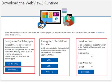 distribute your app and the webview2 runtime microsoft edge