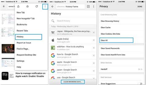 delete history on phone chrome browsing history and more