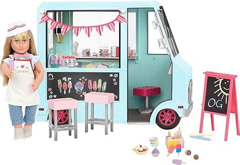 Our Generation Bd37252 Sweet Stop Ice Cream Truck Doll Accessories