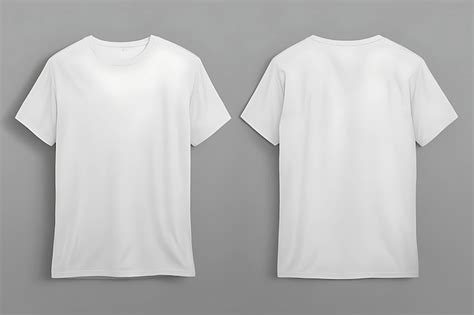 Premium Photo White Tshirt Mockup Presentation On Solid Grey Background