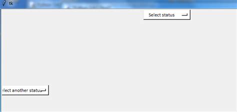 positioning text inside optionmenu in tkinter python stack overflow images