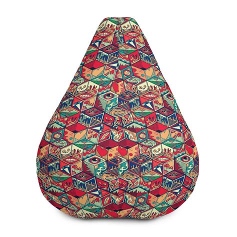 Trippy Bean Bag Chair Cover Only Big Bean Bags Chairs Etsy