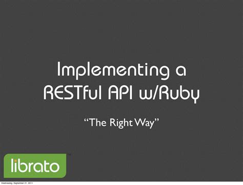 implementing a restful api with ruby speaker deck