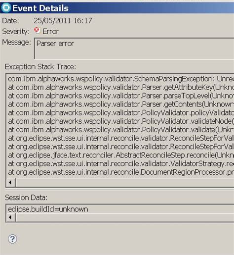 using validator for ws policy in eclipse with ibm websphere application