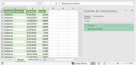 unpivoting data with excel s power query tool k2 enterprises